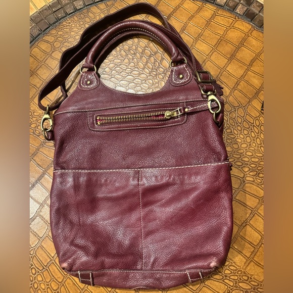 Roots | Bags | Roots Lauren Burgundy Crossbody Shoulder Convertible ...